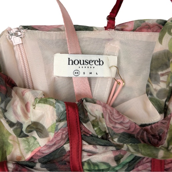House of CB | Dresses | House Of Cb Sable Vintage Floral Ruched Corset ...